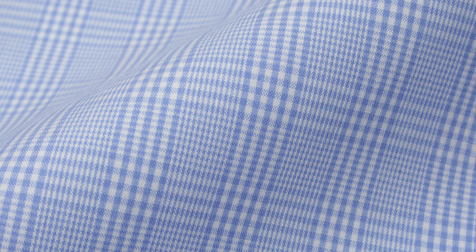 Light Blue Glen Plaid Shirts by Proper Cloth