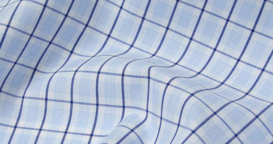 Light Blue and Navy Glen Plaid Shirts by Proper Cloth