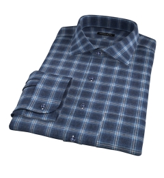 Whistler Slate and Light Blue Windowpane Flannel Shirts by Proper Cloth