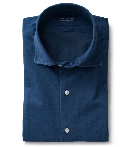 Washed Indigo & Denim Shirts | Custom Fit, Garment Washed - Proper Cloth